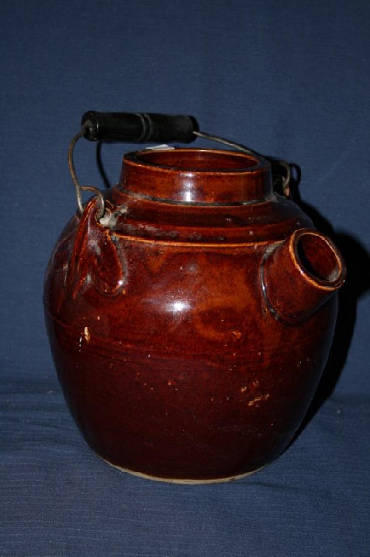 Brown Glazed Handled Jug
