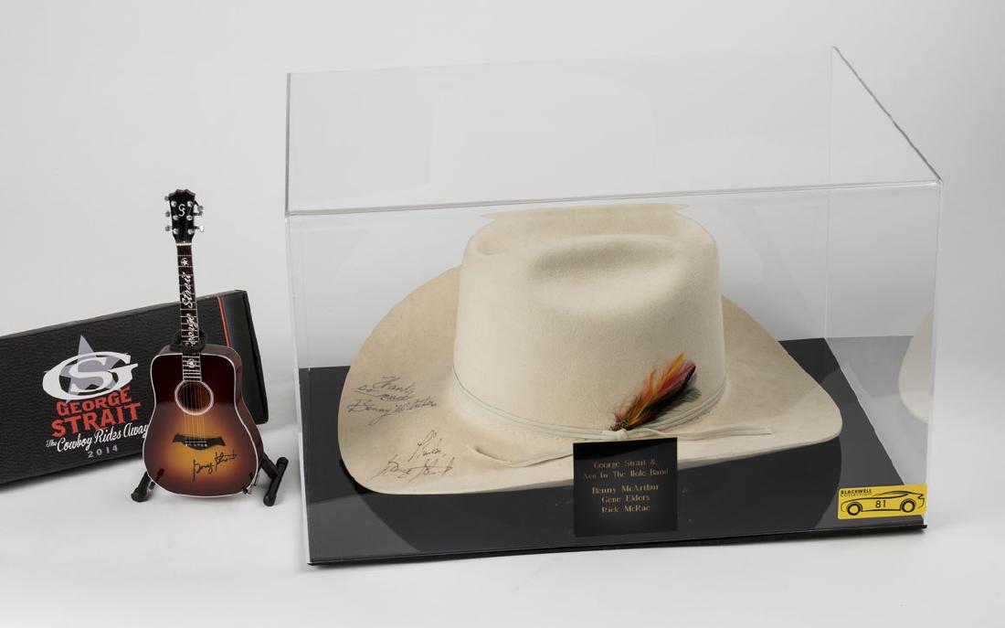 George Strait & Ace In The Hold Band Signed Cowboy Hat