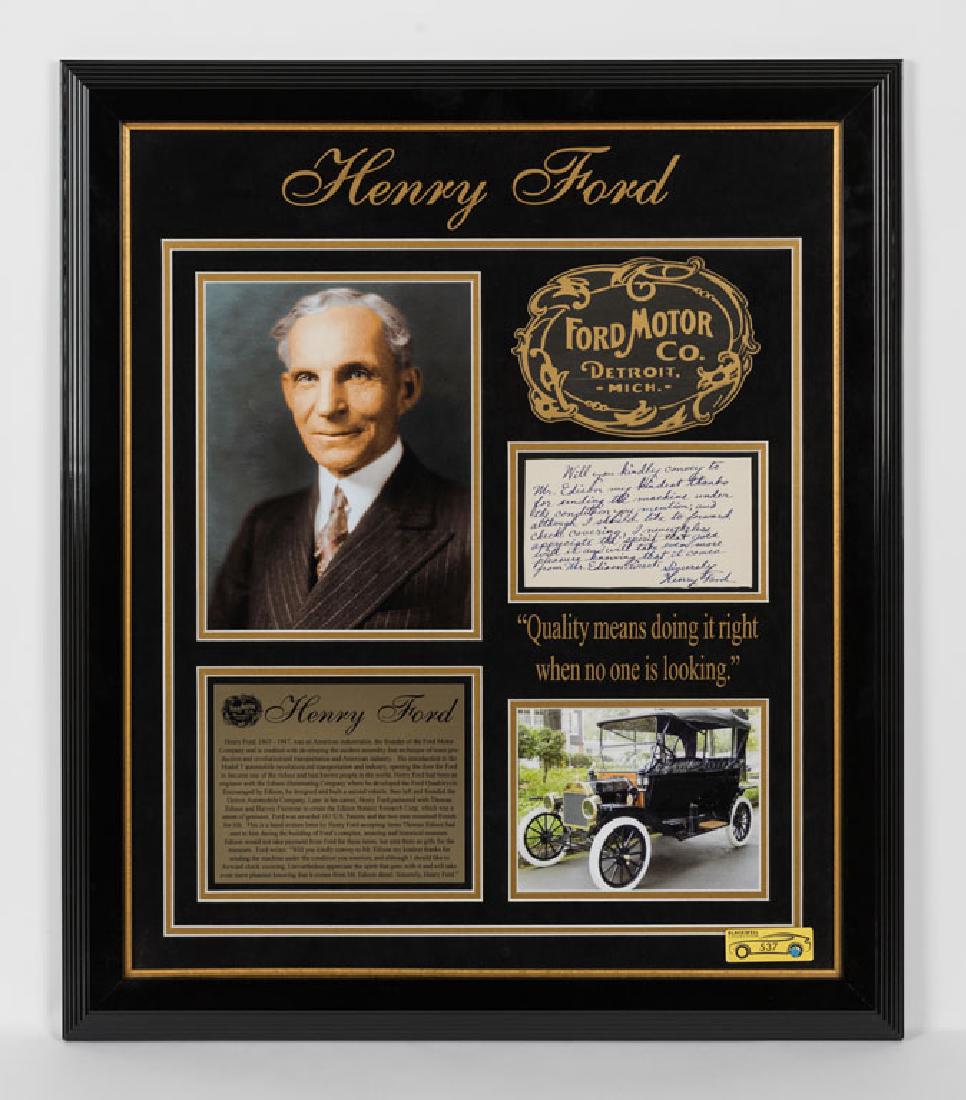 Henry Ford Handwritten Letter