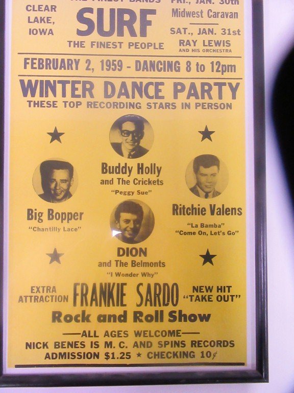 Winter Dance Party Poster. Feb. 2,1959