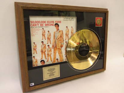 Elvis Presley Gold Plated Record