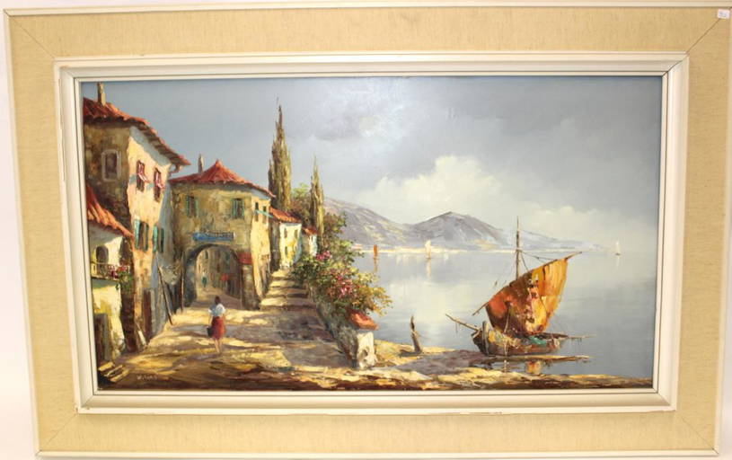 Wilhelm Kordes. Oil. Venetian Scene. Signed.
