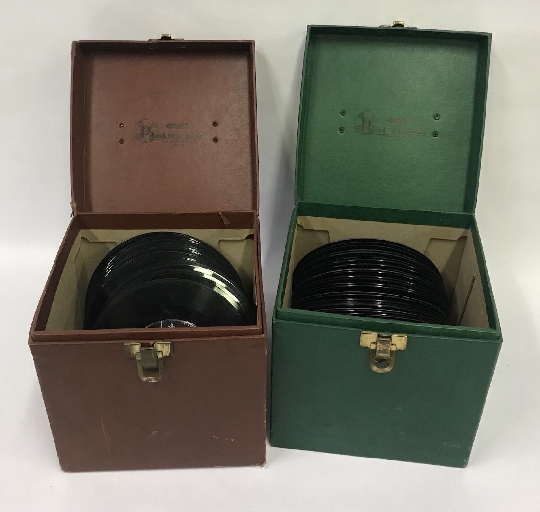 Two Vintage 45 Record Boxes with 45's