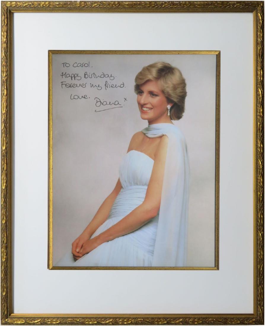 Princess Diana Signed Framed Photograph. - Feb 02, 2019 | Mid-Hudson ...
