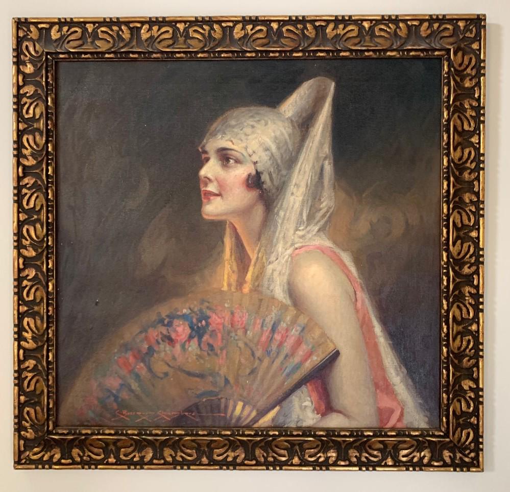 Charles B. Chambers; 20thC. Oil - The Fan Dancer Signed - Sep 14, 2019 ...