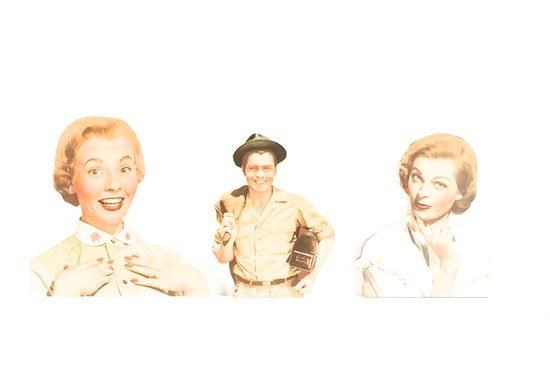 THREE(3) VINTAGE DIE-CUT ADVERTISING DISPLAYS