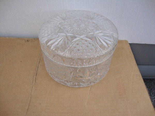 Monumental Cut Glass Box