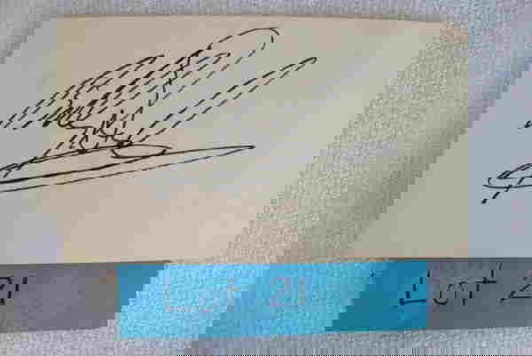 21: BILLY GRAHAM - AUTOGRAPH - Nov 13, 2010 | Mid-Hudson Auction ...