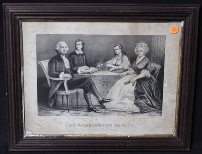 Currier And Ives "washington And His Family"