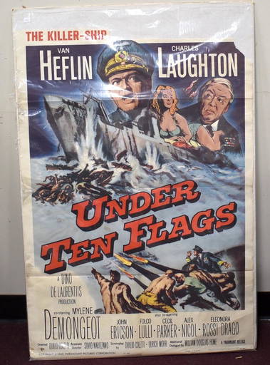 Antique Movie Poster Under Ten Flags