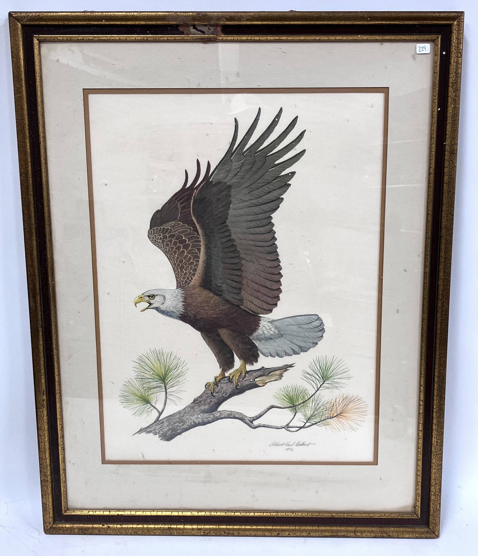 The American Bald Eagle By Albert Earl Gilbert 1976 Litho (#0229) on ...