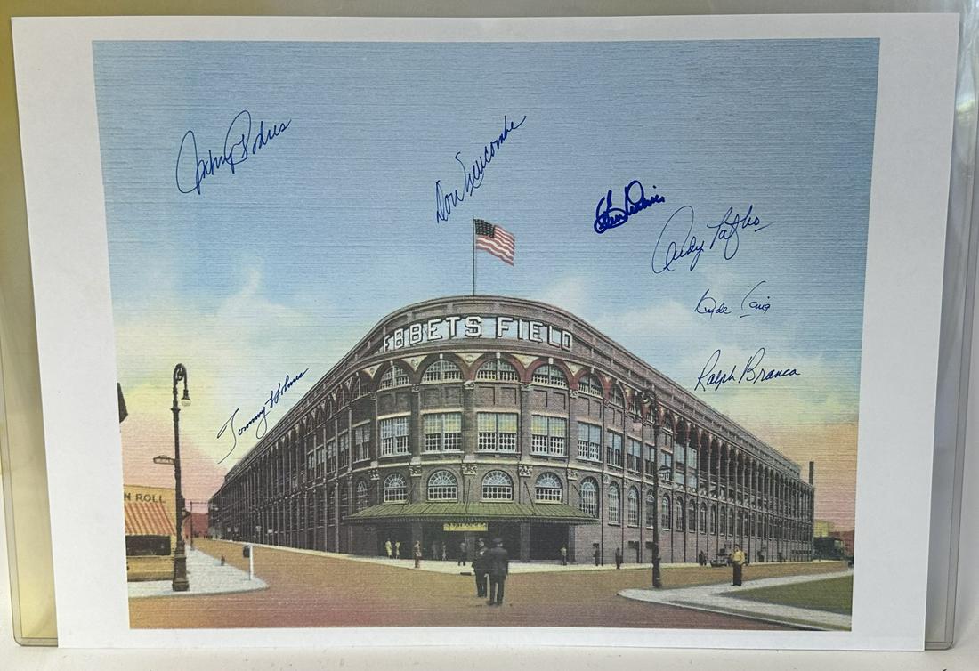 Brooklyn Dodgers Ebbets Field Autographed Print