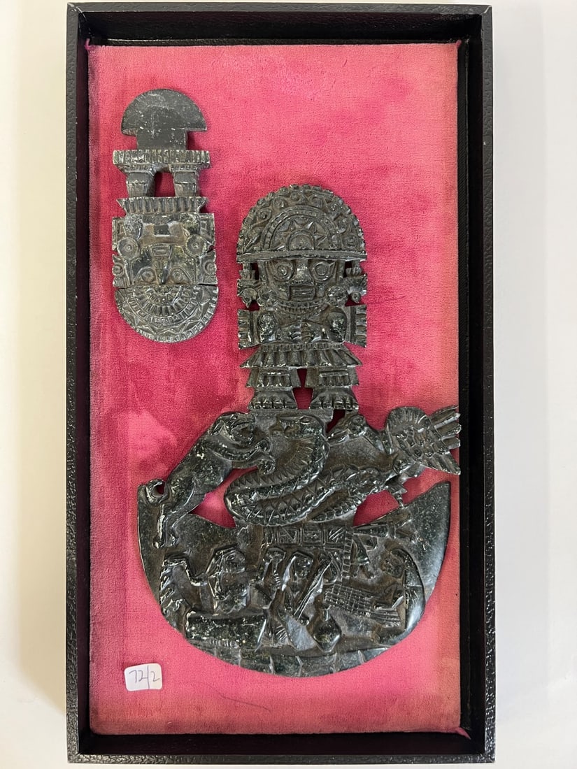 Ceremonial Carved Hardstone Aztec Items (2) Auction
