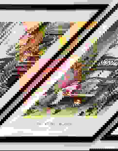 Coca Cola Advertising Print The Road Block Auction