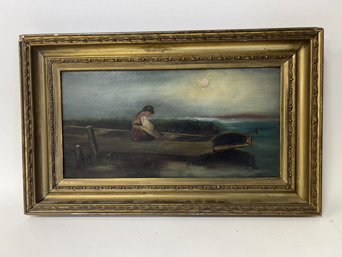 Heinrich Vosberg. Oil On Canvas. "alone" Auction