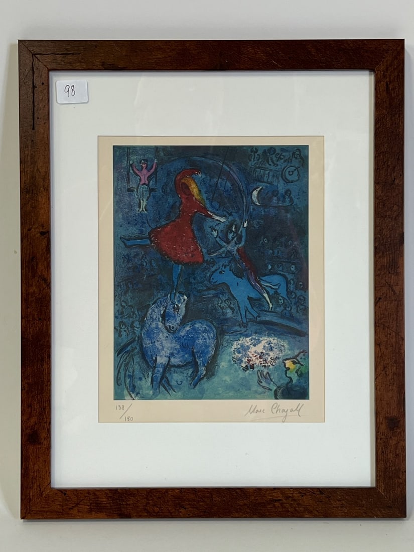 Chagall, Marc Ltd. Ed. Litho. Dancing Couple Sgd. Auction