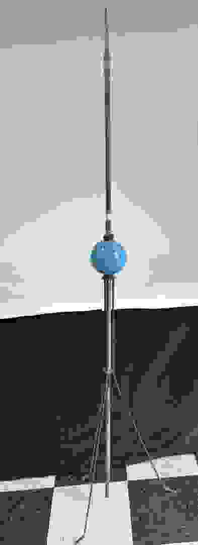 Antique Copper Blue Glass Ball Lightning Rod Auction