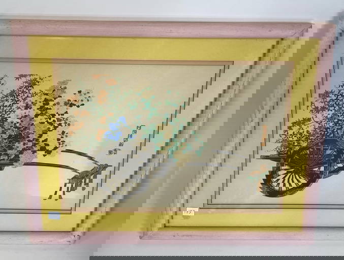 Japanese Litho Flower In Rickshaw