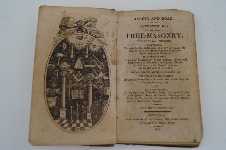 1814 Jachin and Boaz Free-Masonry - Jun 14, 2014 | Mid-Hudson Auction ...