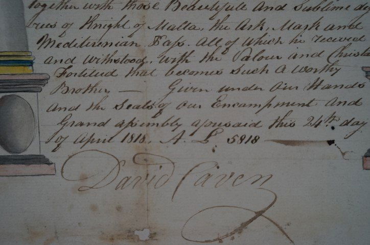 Early 19thC. Handpainted Certificate of Sir David Cavin - Jun 14, 2014 ...