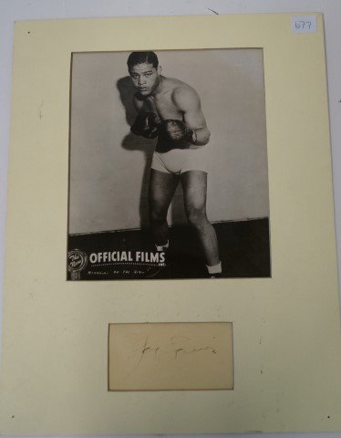 Joe Louis Photo & Autograph - Oct 25, 2014 | Mid-Hudson Auction ...
