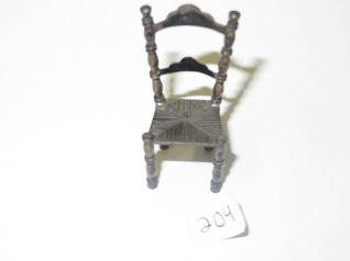 Antique Sterling Silver Miniature Chair.