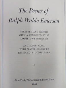 Emerson, Ralph Waldo. Poems.