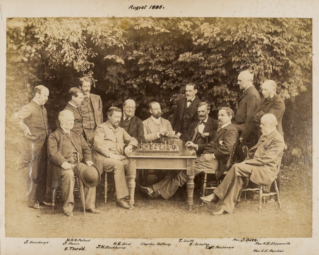 Chess.- Photograph of J.H. Blackburne and Captain G.H.
