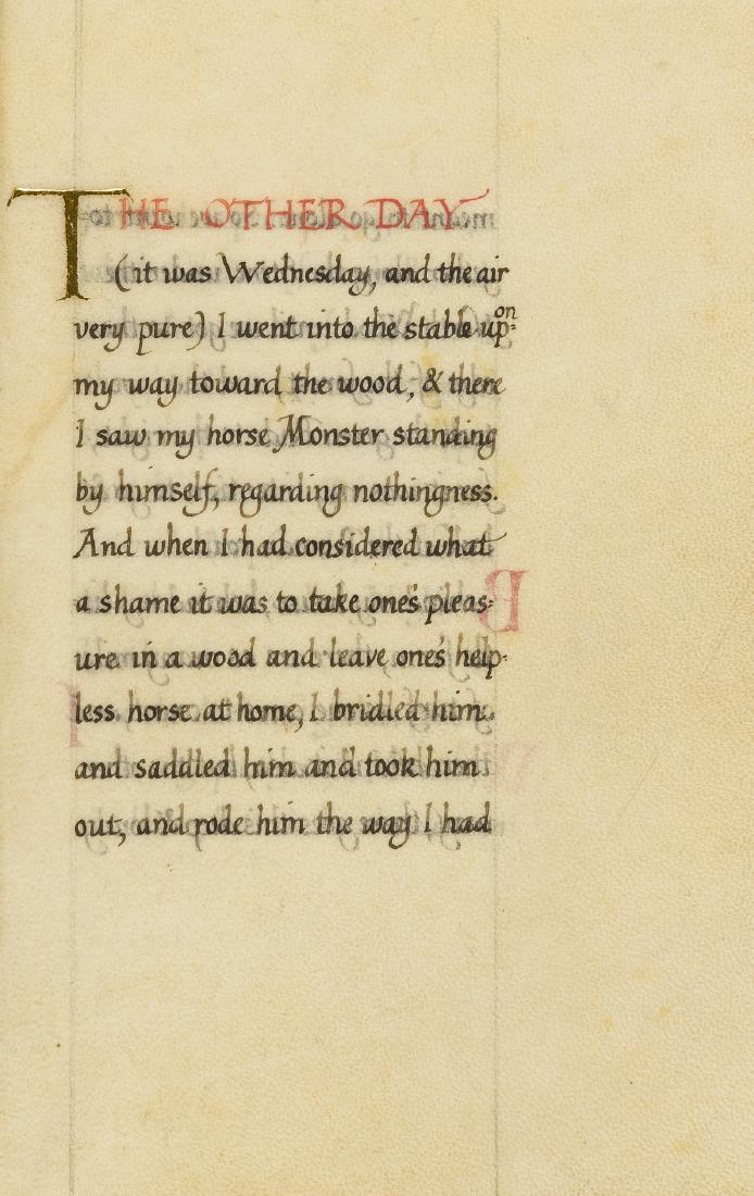 Calligraphic manuscript.- Hewitt (Graily).- Belloc