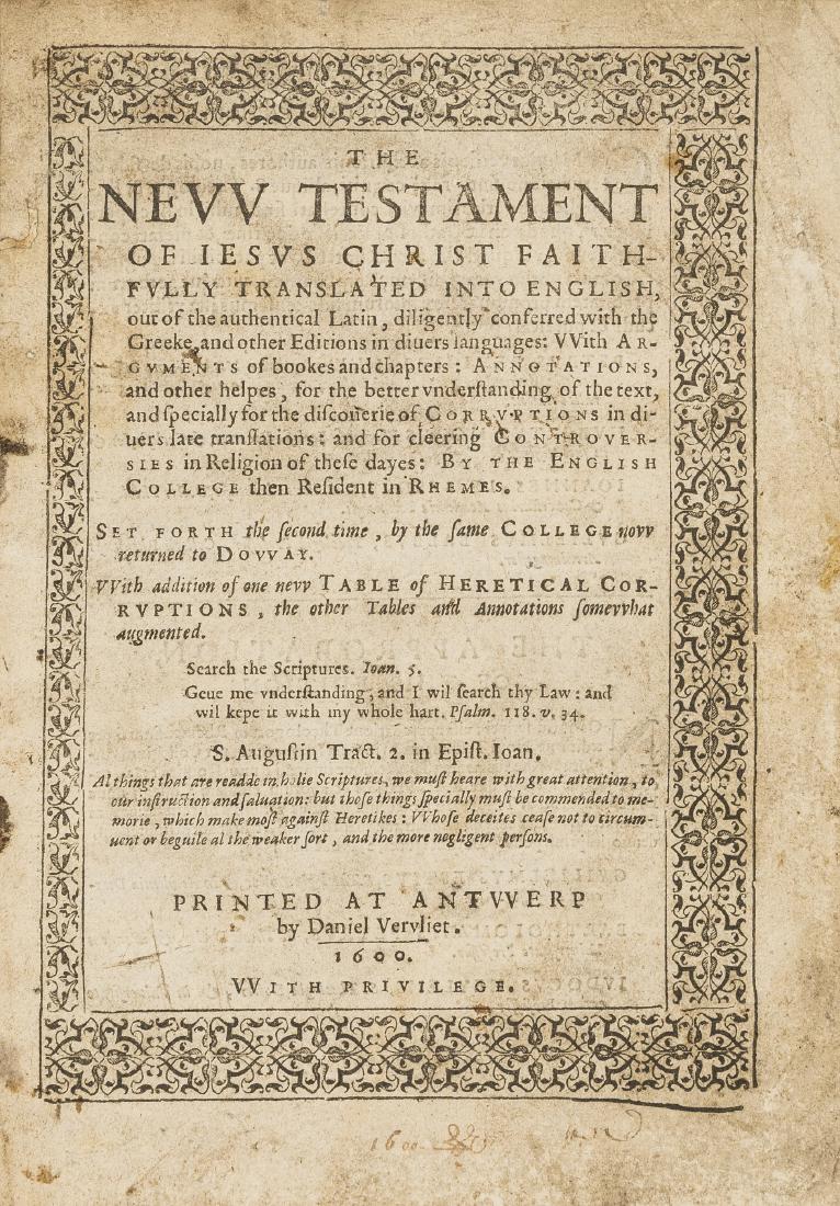 Bible, English. The New Testament Of Jesus Christ