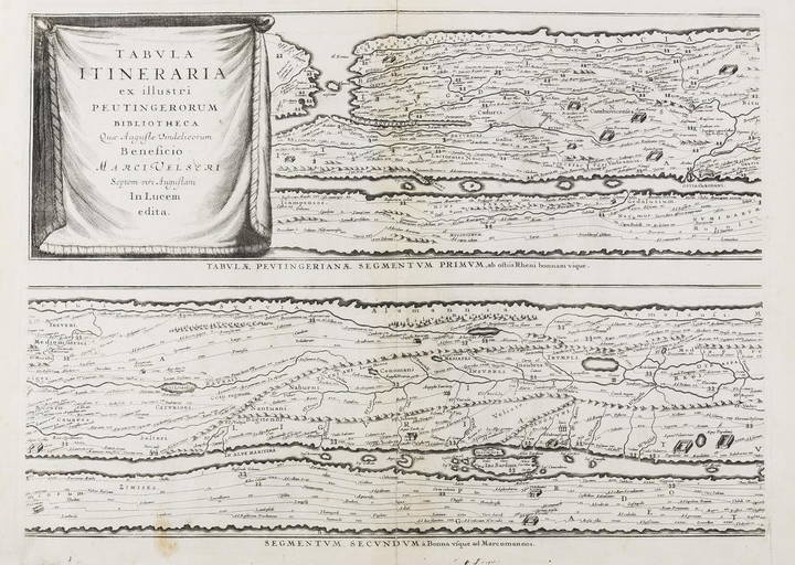 Ancient World. Roman Road Map. Jansson (jan) Tabula