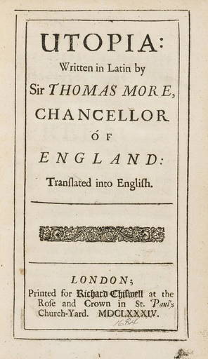 More (sir Thomas) Utopia, Translated By Gilbert Burnet,