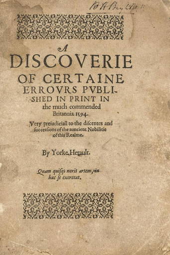 Camden (william). [brooke (ralph)] A Discoverie Of