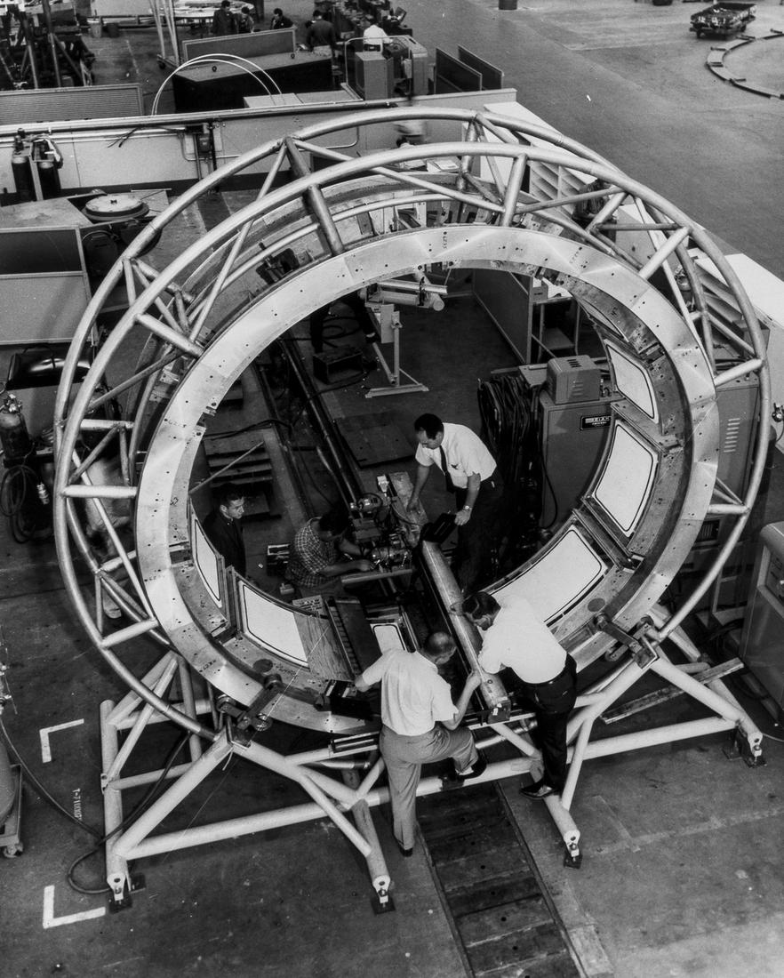 Technicians At Work On Prototypes Of The Apollo Command