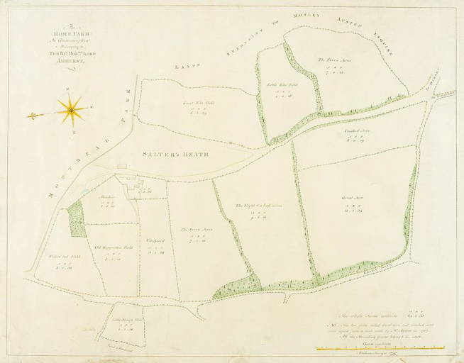 Kent Estate Map, Chevening.- Barham (surveyor) The Home (#0230) on Sep ...