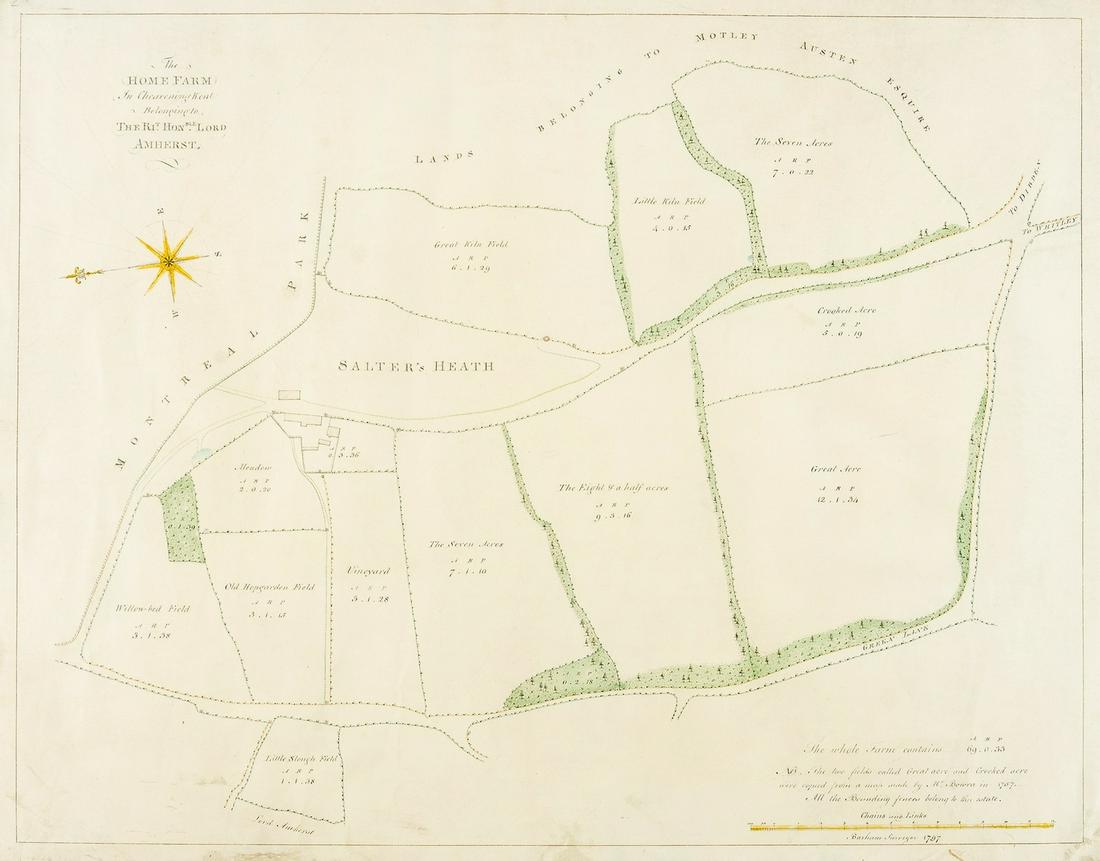 Kent Estate Map, Chevening.- Barham (surveyor) The Home (#0230) on Sep ...