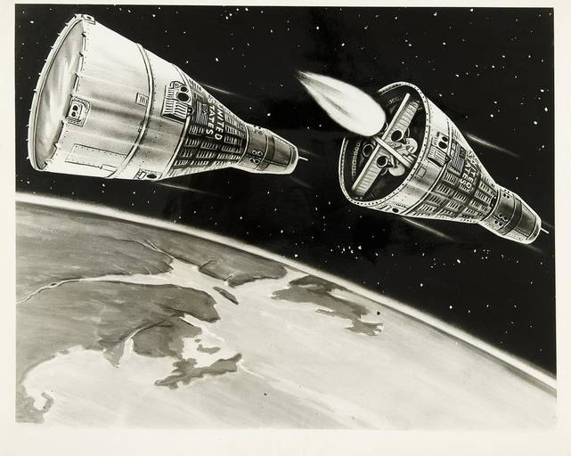 Space.- Collection of 8 artist's concept designs, illustrating Gemini 6 ...