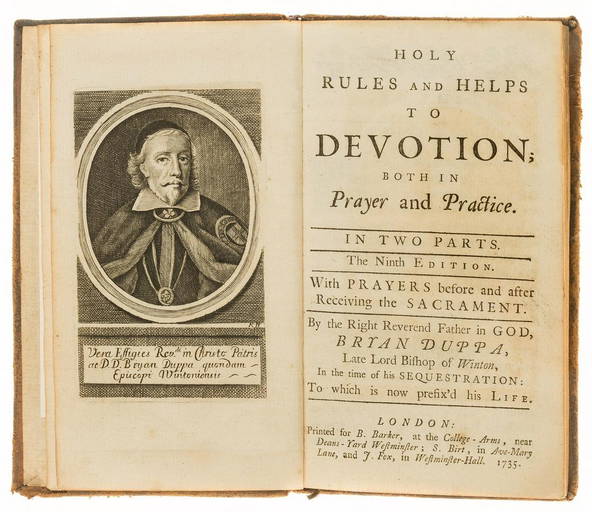 Duppa (bishop Brian) Holy Rules And Helps To Devotion, Both In Prayer ...