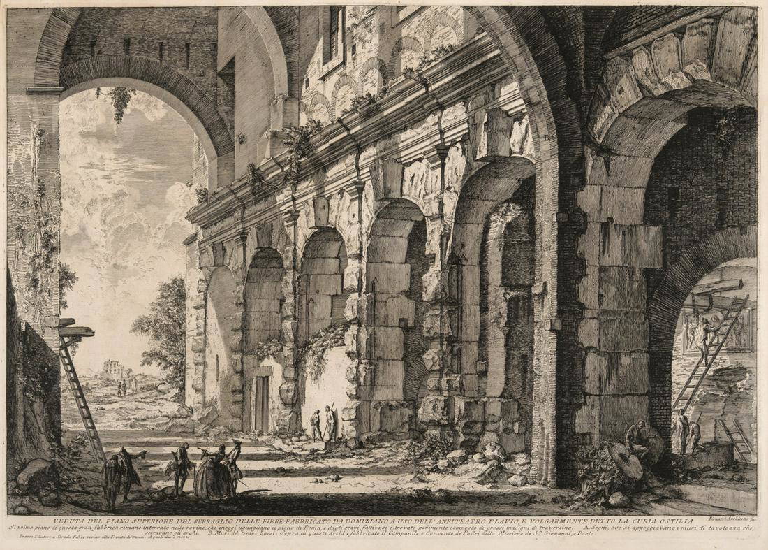 Giovanni Battista Piranesi (1720-1788) Veduta del piano superiore del ...