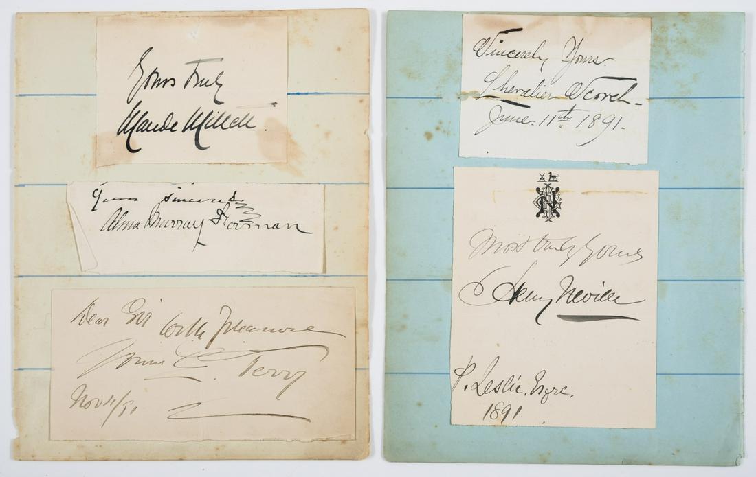 Actors, Actresses Etc.- Collection Of C. 200 Cut Signatures And Letters ...