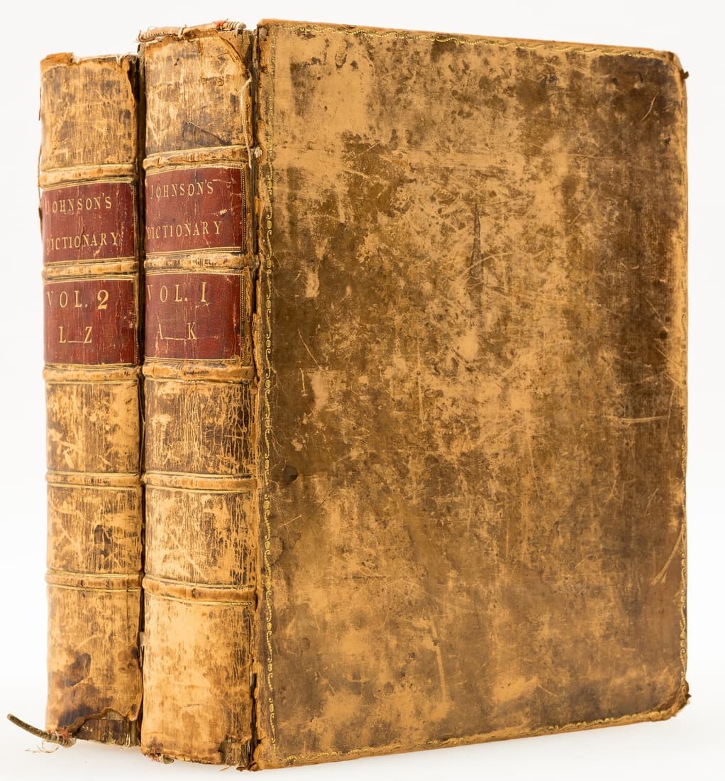 Johnson (samuel) A Dictionary Of The English Language, 2 Vol., Eighth ...