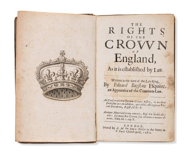 Bagshaw (edward) The Rights Of The Crown Of England, First Edition, By ...