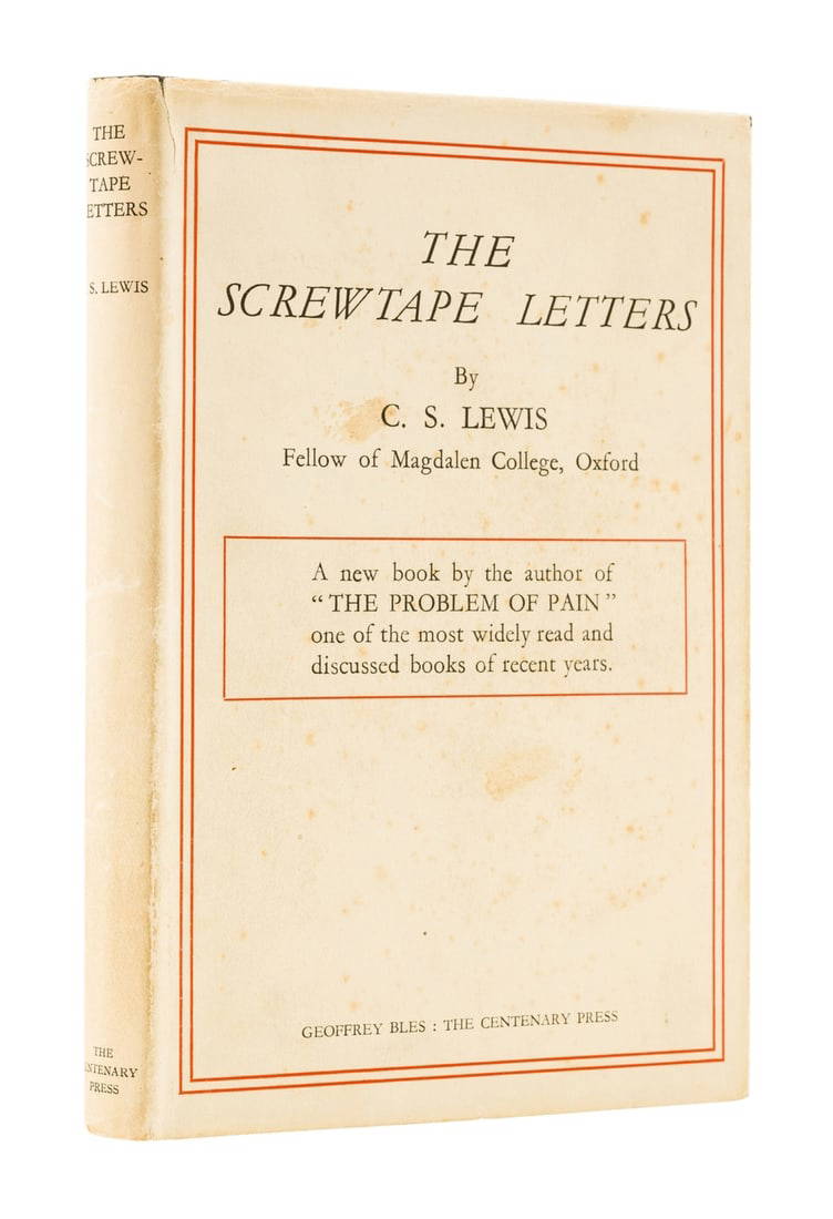 Lewis (c.s.) The Screwtape Letters, First Edition, First Impression ...