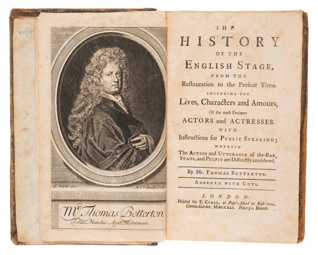 Theatre.- Betterton (thomas) The History Of The English Stage, From The ...