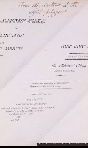 Llwyd (richard) Gayton Wake, Or Mary Dod; And Her List Of Merits. A ...