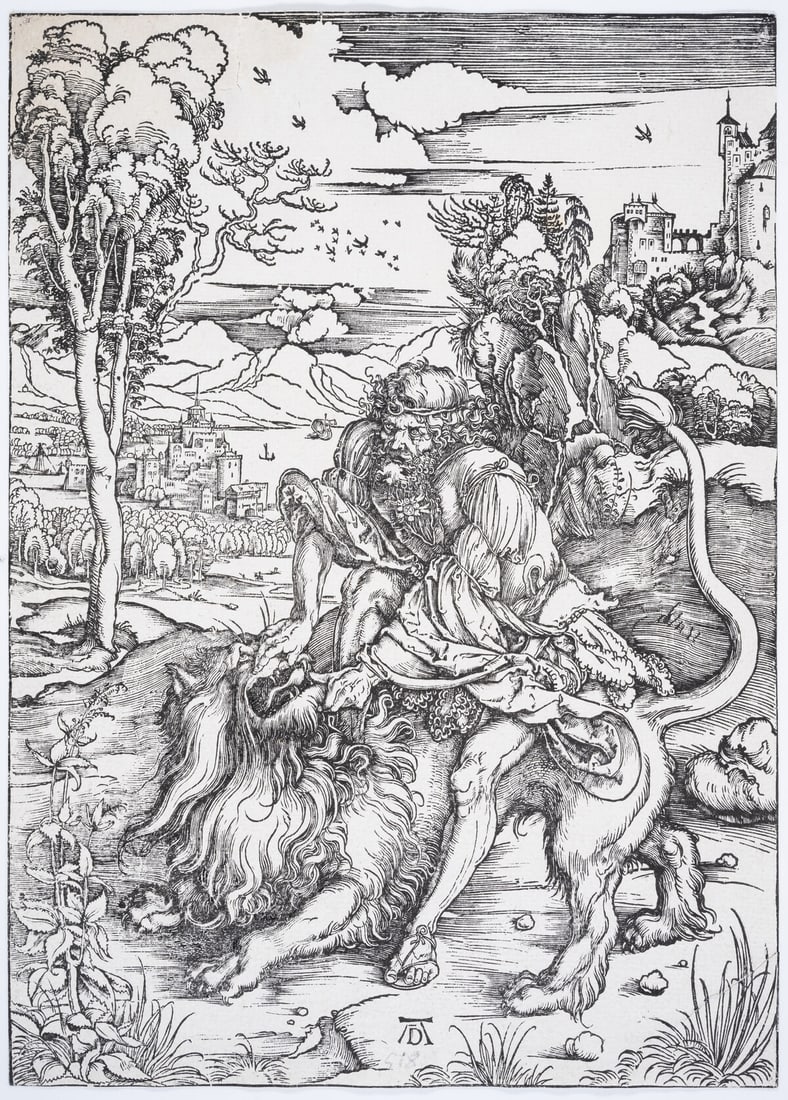 Albrecht Dürer (1471-1528) Samson Rending The Lion Auction