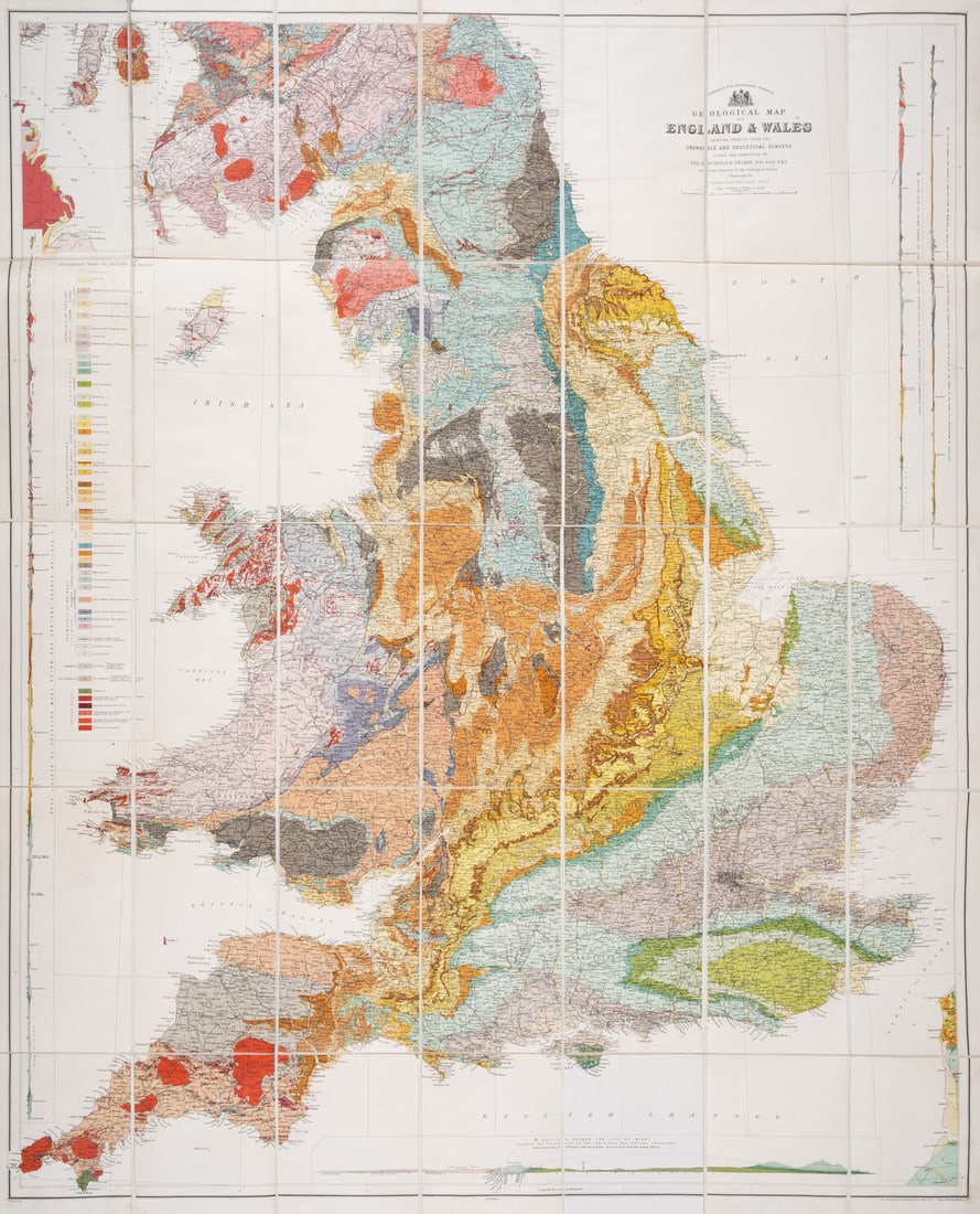 Geology Of The British Isles.- Geikie (sir Archibald) Geological Map Of ...