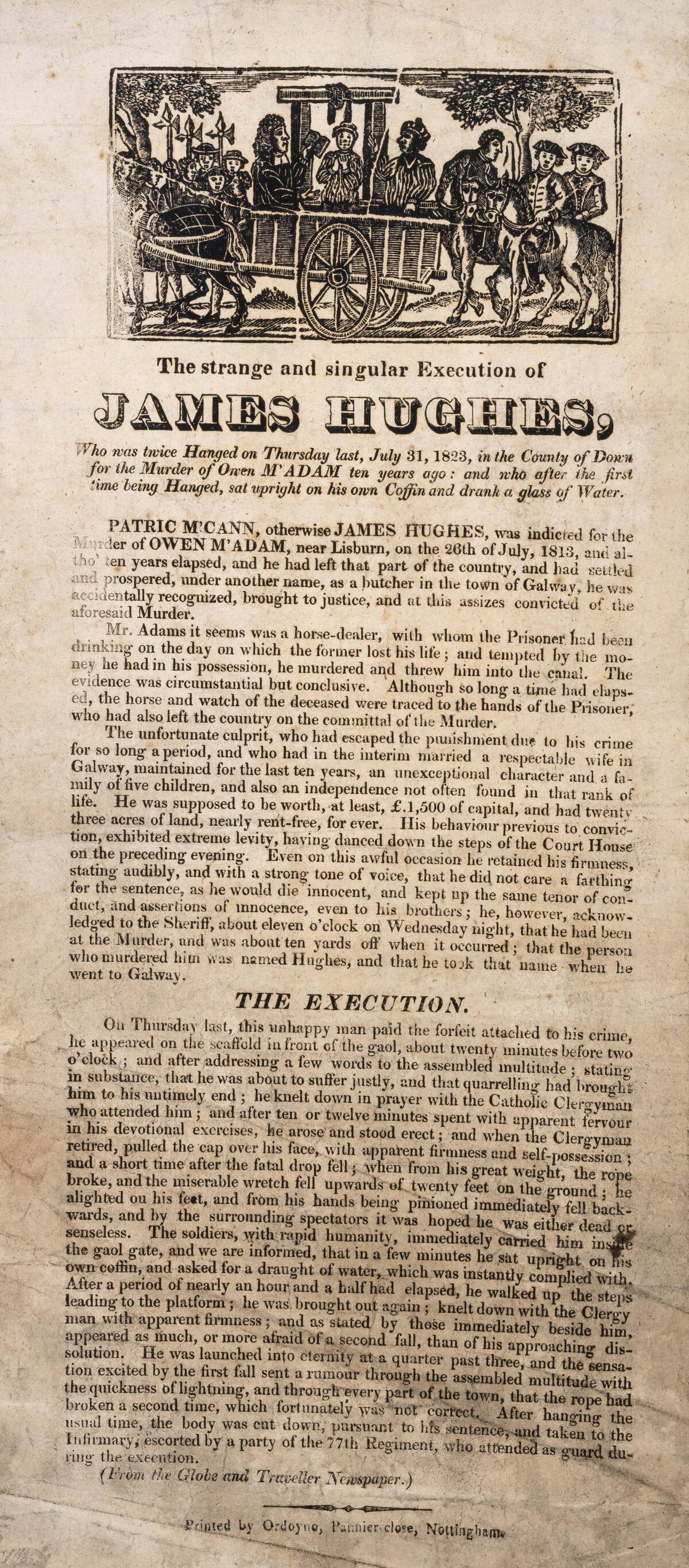 Execution Broadside.- Strange And Singular Execution (the) Of James ...