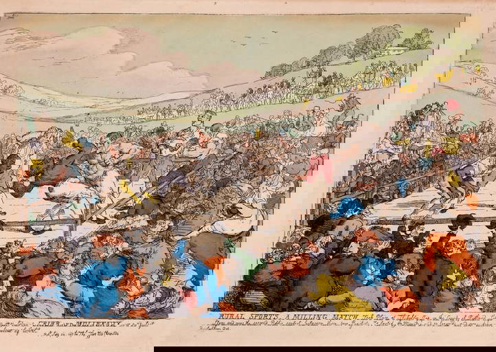 Boxing. Rowlandson (thomas) Rural Sports. A Milling Match, Etching With ...