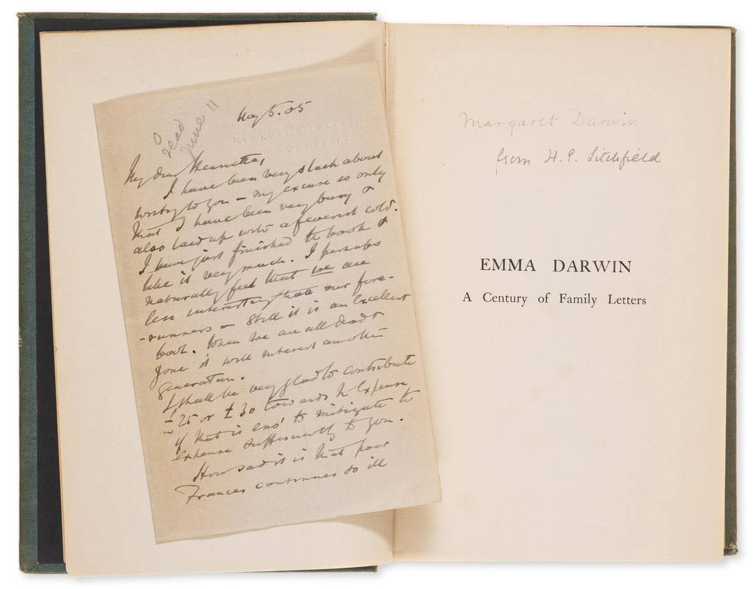 Darwin Family Copy.- Litchfield (henrietta Emma) Emma Darwin. A Century ...